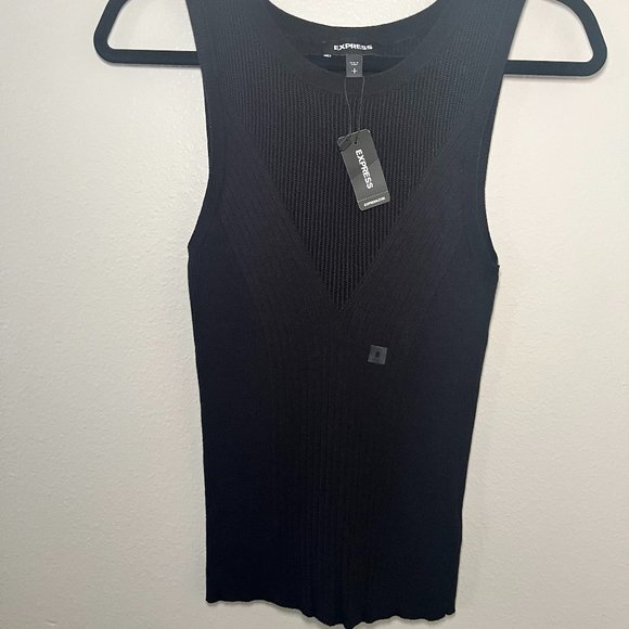 Express | Tops | Nwt Express Sleeveless Black Sweater | Poshmark